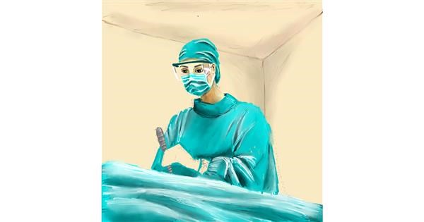 Liječnik - crtež od autora: Andromeda - Drawize galerija!