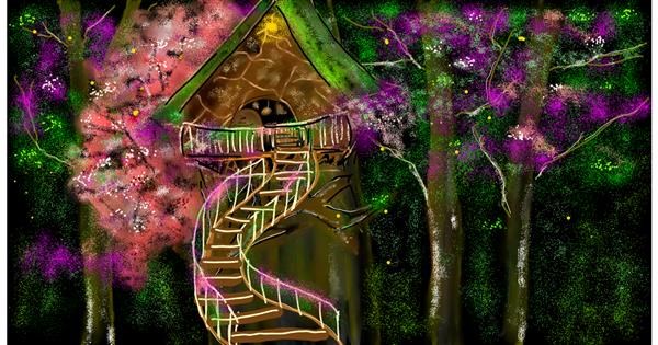 Drawing of Treehouse by Eclat de Lune - Drawize Gallery!
