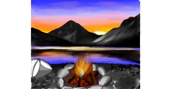 Drawing of Campfire by Grissyy - Drawize Gallery!