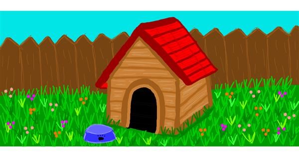 Drawing of Dog house by winner - Drawize Gallery!