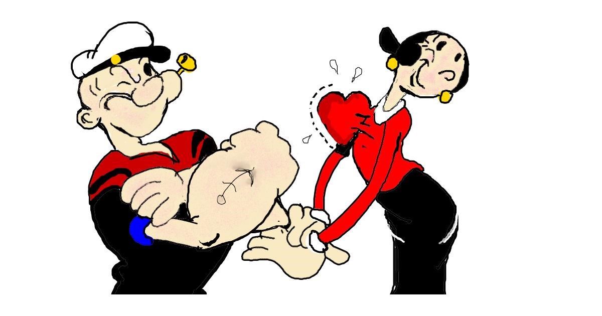Watch justme ️ draw Popeye!