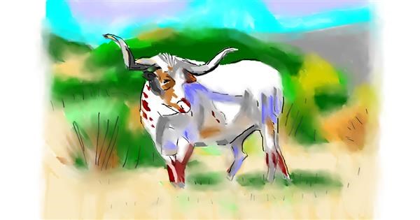 Drawing of Bull by Herbert - Drawize Gallery!