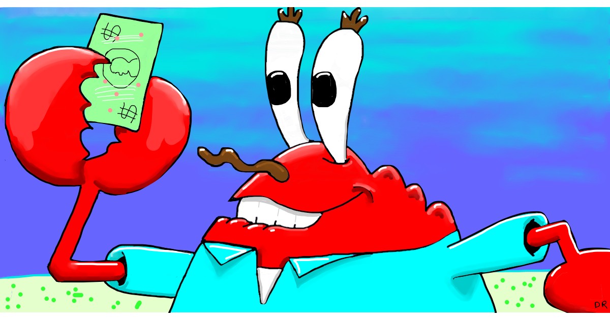 Watch Swimmer draw Mr. Krabs (spongebob)!