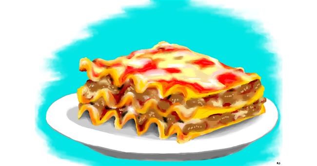Drawing of Lasagna by flowerpot - Drawize Gallery!