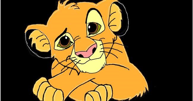 Drawing of Simba (Lion King) by InessA - Drawize Gallery!