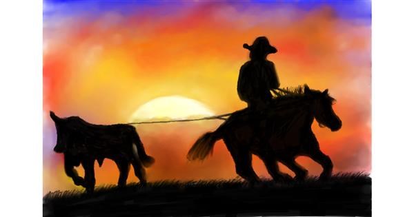 Drawing of Cowboy by Wizard - Drawize Gallery!
