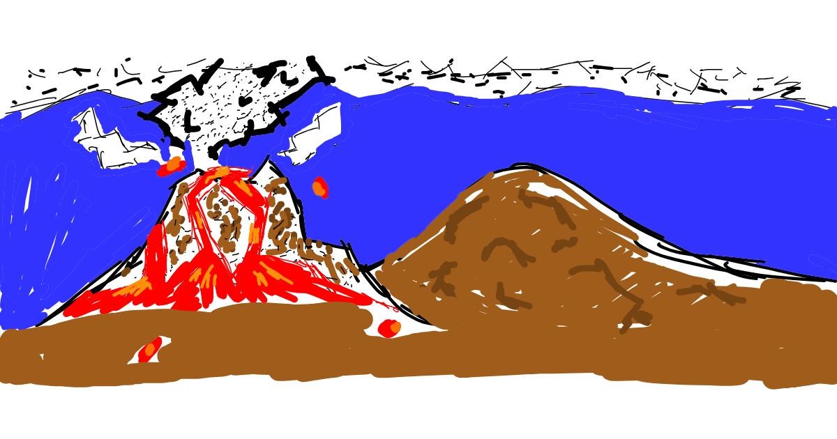 Drawing of Volcano by BUDDERlegacy - Drawize Gallery!