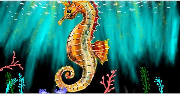 Drawing of Seahorse by Eclat de Lune - Drawize Gallery!