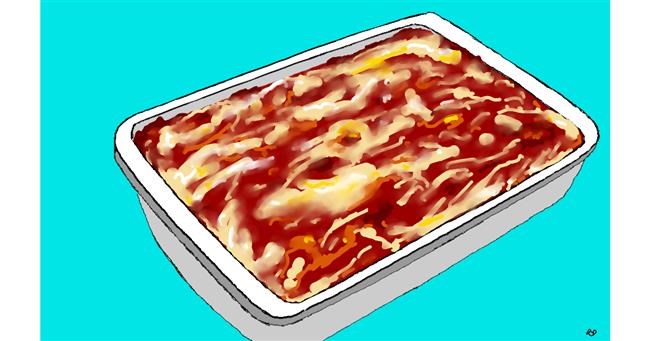 Drawing of Lasagna by flowerpot - Drawize Gallery!