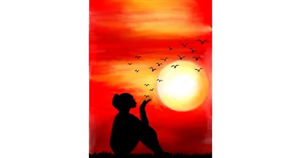 Drawing of Sunset by ⋆su⋆vinci彡 - Drawize Gallery!