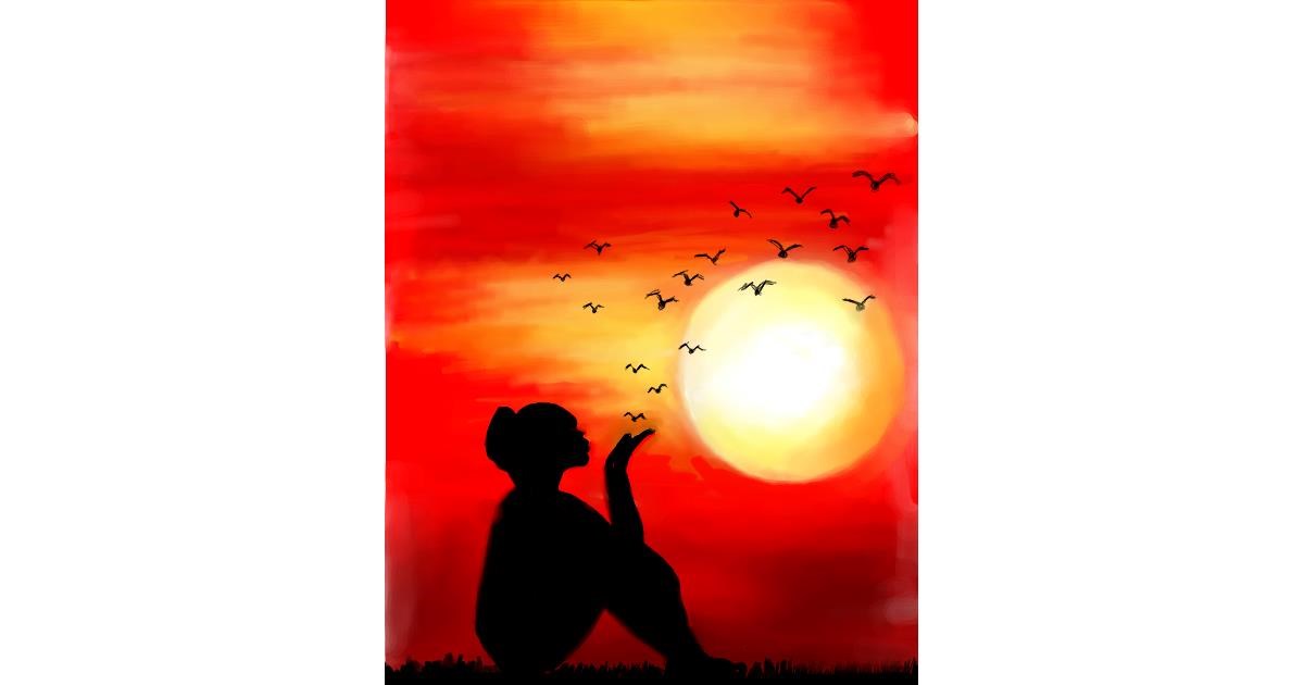 Watch ⋆su⋆vinci彡 draw Sunset!