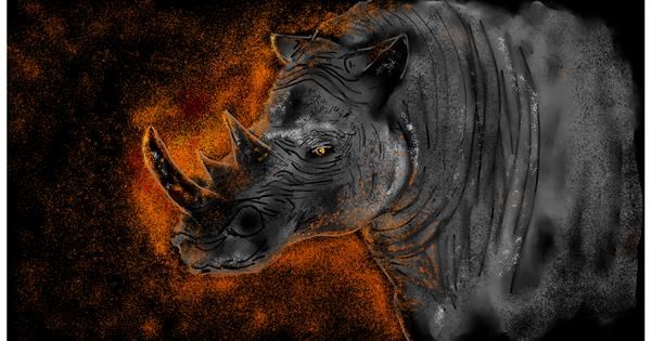 Drawing of Rhino by Eclat de Lune - Drawize Gallery!