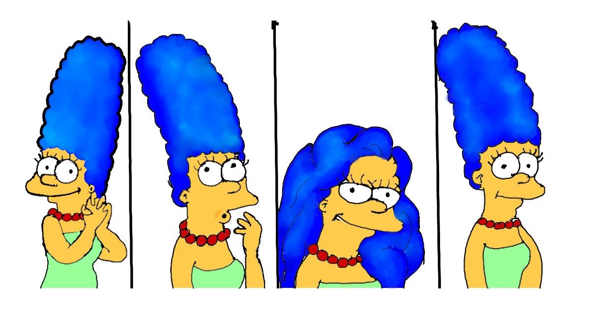 Watch Kim draw Marge Simpson!
