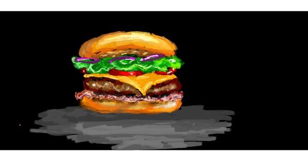 Drawing of Burger by Una persona - Drawize Gallery!