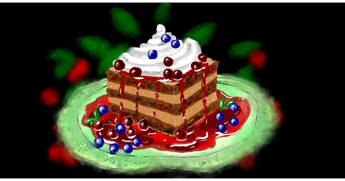 Torte Zeichnung - Galerie und Anleitungsvideos zum Zeichnen!