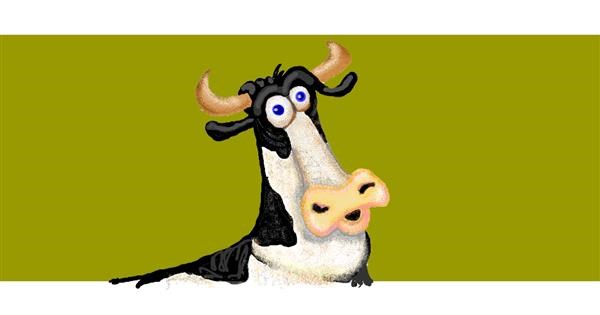 Krava - crtež od autora: Trapdoor - Drawize galerija!