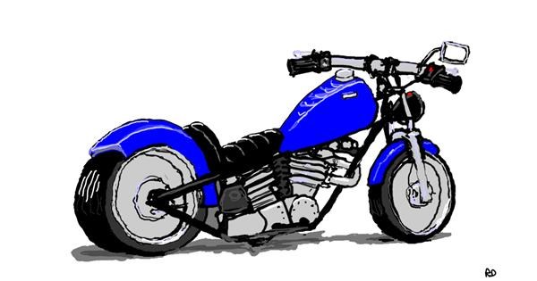 Drawing of Motorbike by flowerpot - Drawize Gallery!
