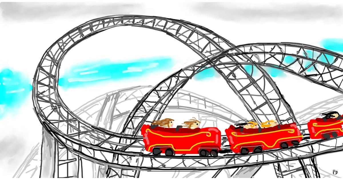 Watch Swimmer draw Roller coaster!