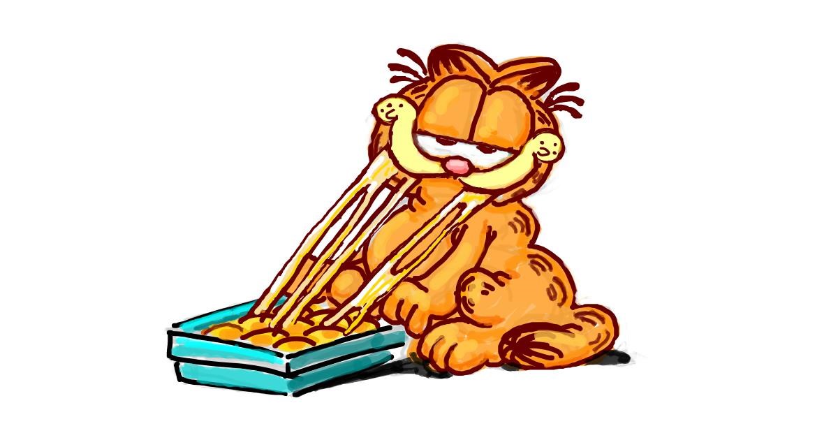 Watch shiNIN draw Garfield!