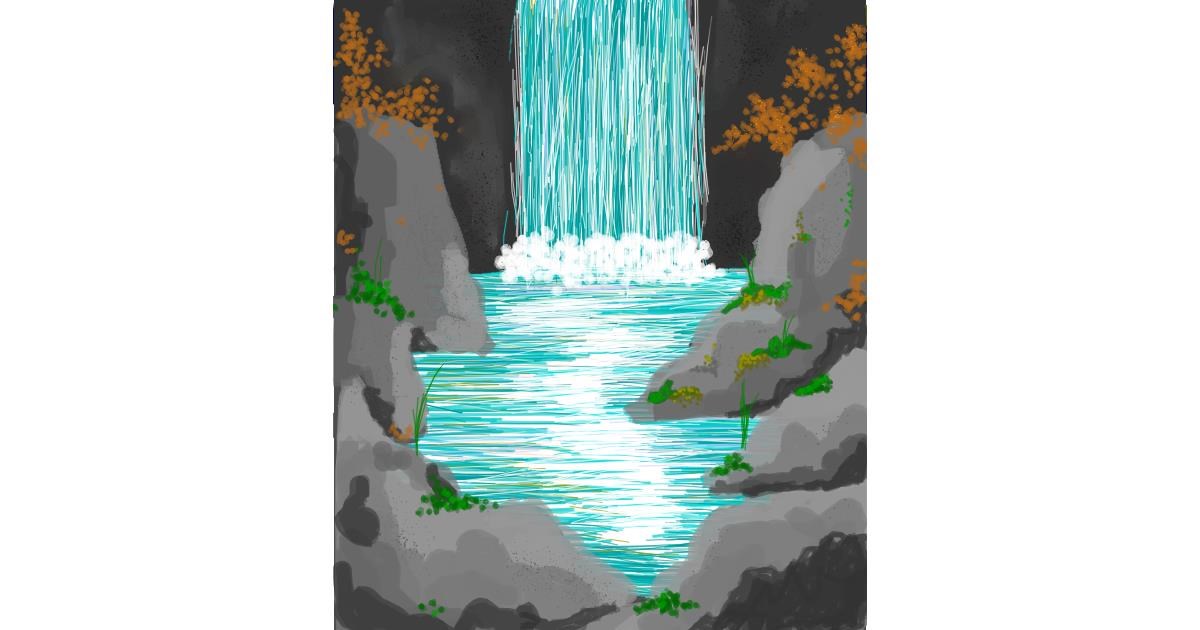 Watch melune draw Waterfall!
