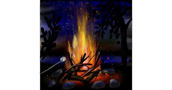 Drawing of Campfire by Leah - Drawize Gallery!