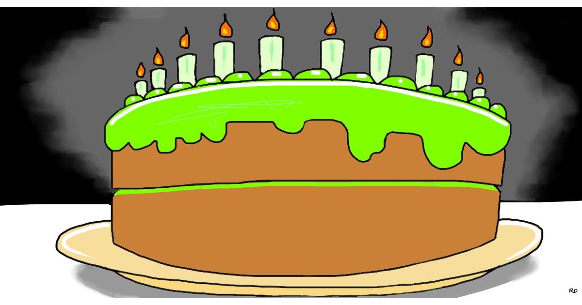 Watch Swimmer draw Birthday cake!