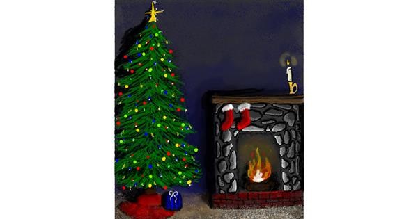 Drawing of Christmas tree by Mom E - Drawize Gallery!