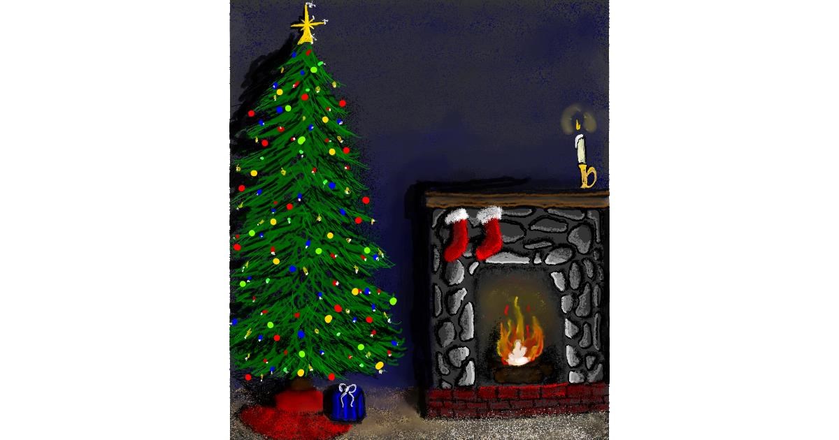 Watch Mom E draw Christmas tree!