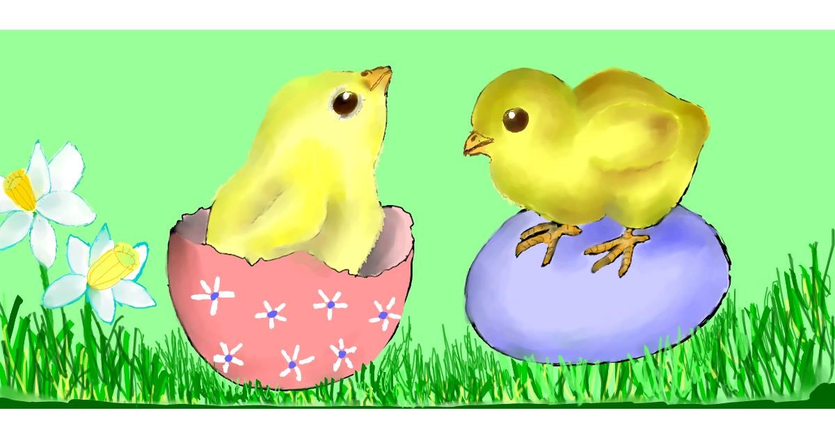 Watch Kim draw Easter chick!