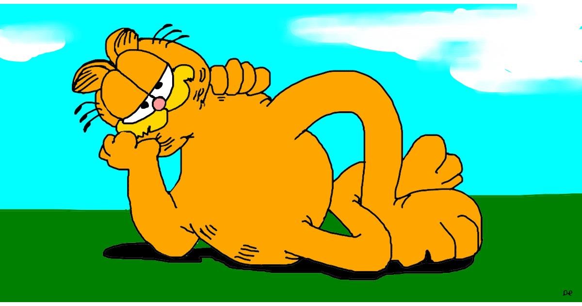 Watch Swimmer draw Garfield!