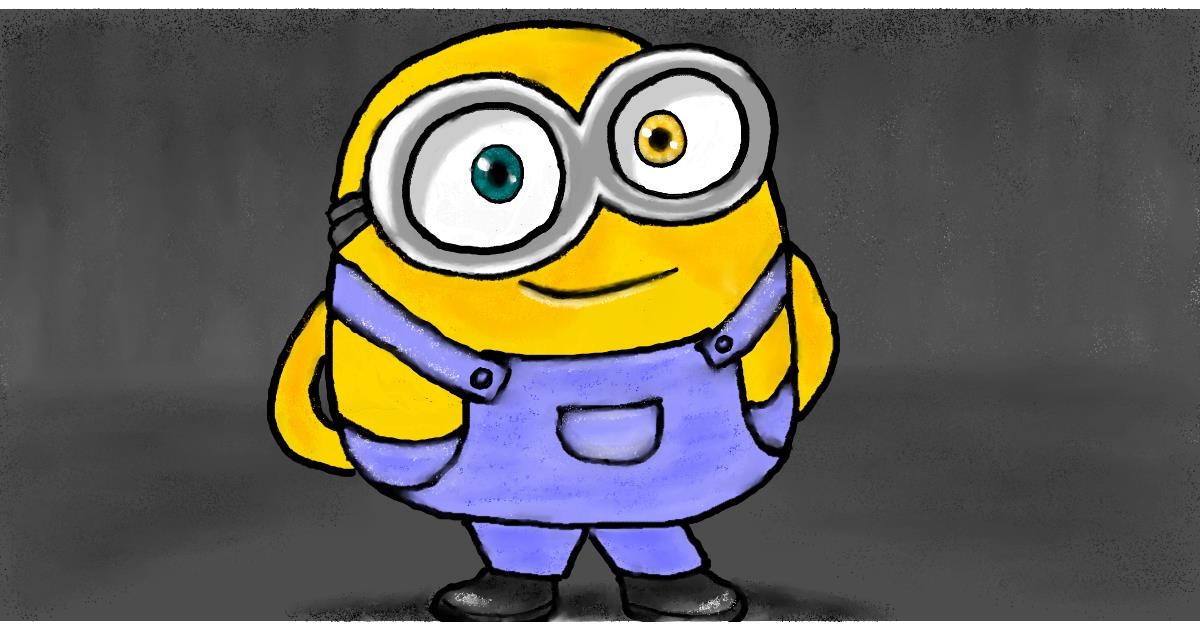 Smiling Minion Drawing