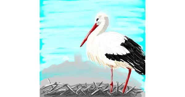 Storch Zeichnung von Coyote - Drawize Galerie!