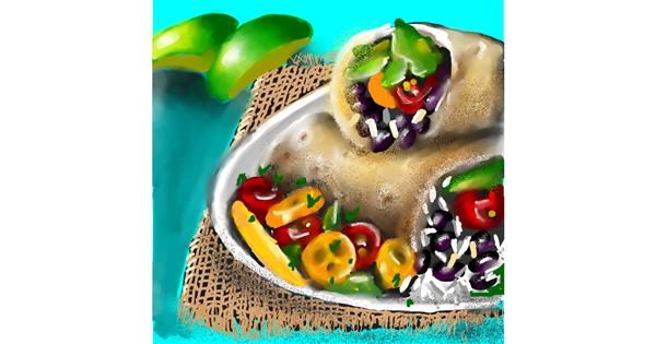 Drawing of Burrito by Leah - Drawize Gallery!