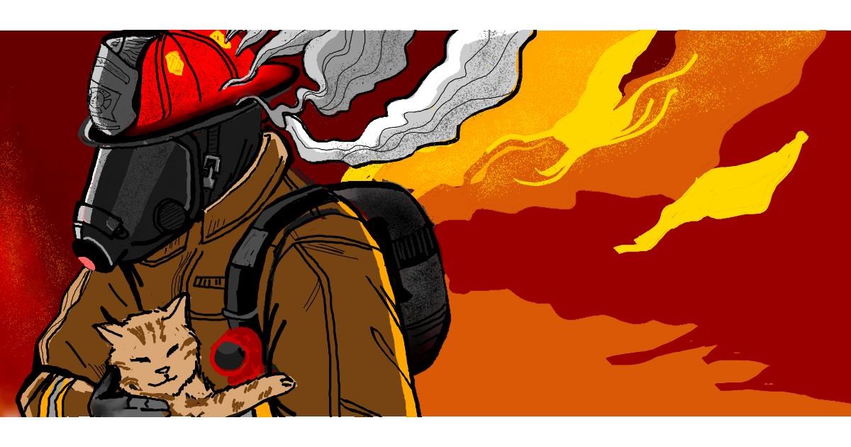 Watch lama draw Firefighter!
