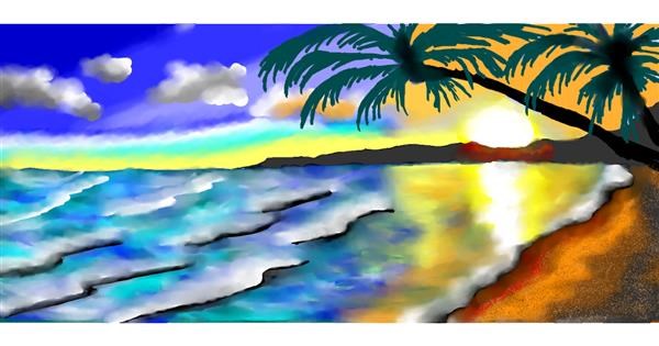 Drawing of Beach by Kim - Drawize Gallery!