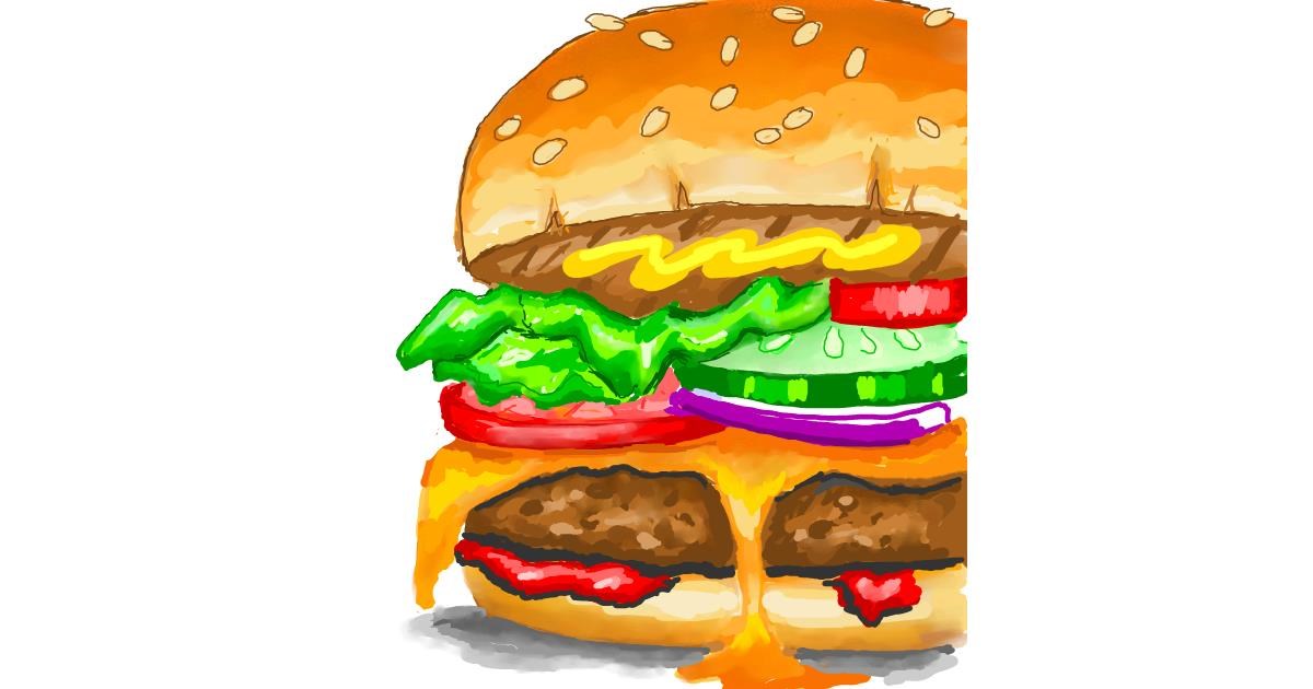 Watch GreyhoundMama draw Burger!