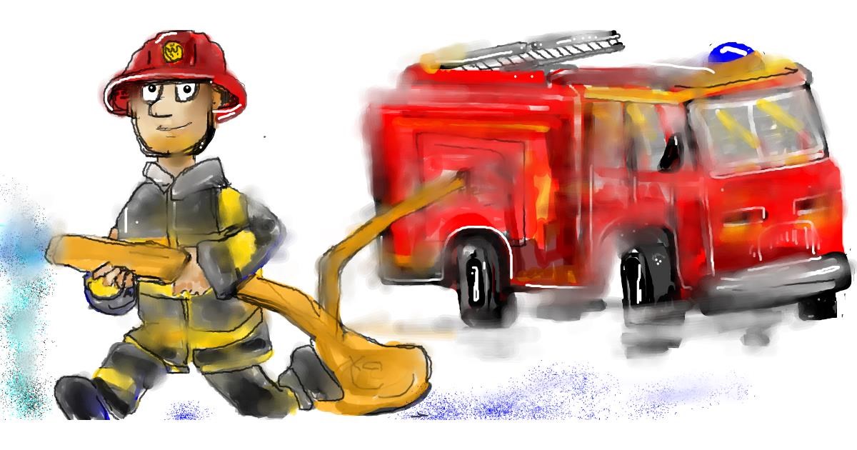 Firefighter Fire Department Drawings