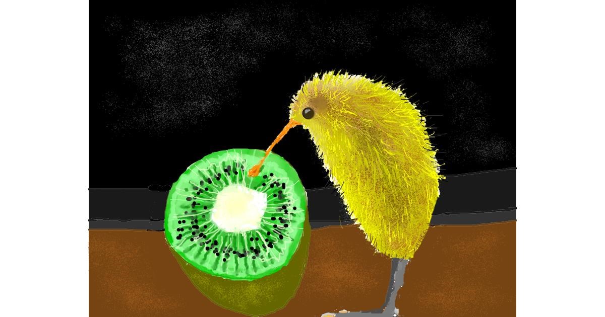 Watch Kiwi draw Kiwi fruit!