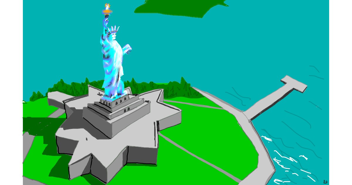 Watch Flowerpot draw Statue of Liberty!
