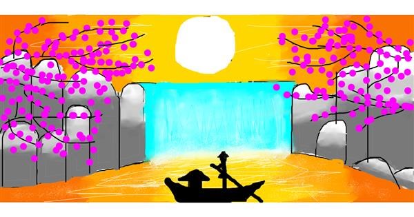Drawing of Waterfall by nad_24 - Drawize Gallery!