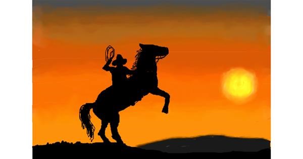 Drawing of Cowboy by Ariel Green - Drawize Gallery!
