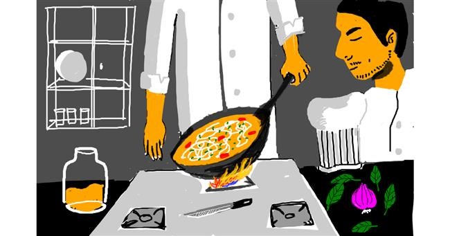 Drawing of Chef by Upasana - Drawize Gallery!
