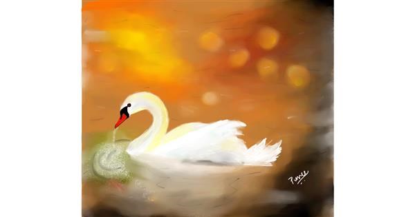 Drawing of Swan by punee - Drawize Gallery!