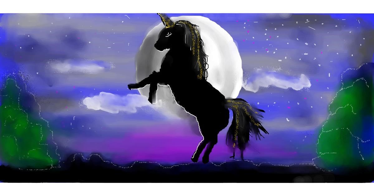 Jednorog - crtež od autora: lu - Drawize galerija!