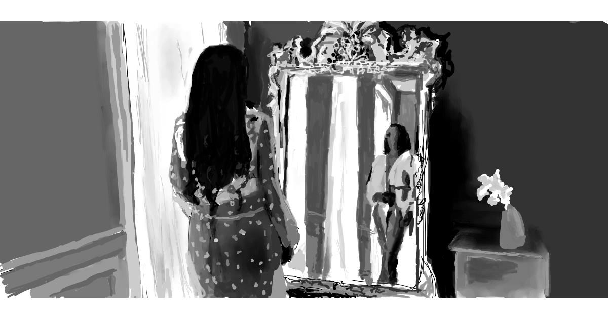 Watch AsianWantsBlue-eyedBlonde draw Mirror!