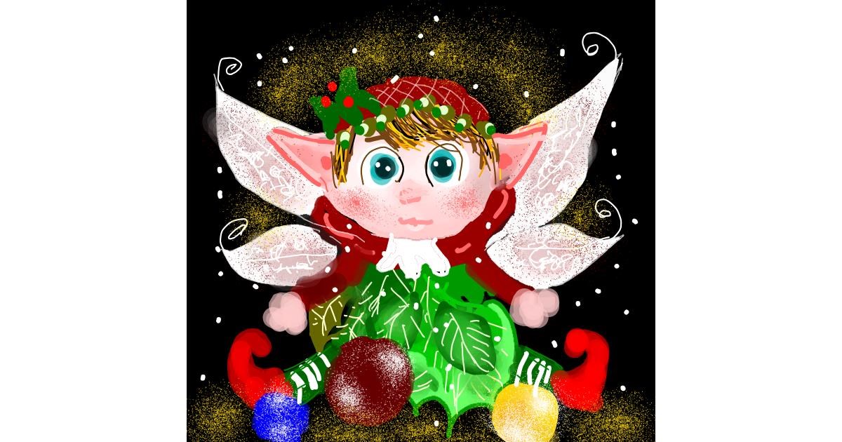 Watch Eclat de Lune draw Christmas elf!